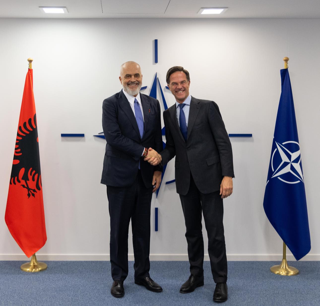 Rama takon shefin e NATO-s, Rutte: me mbështetësin e paepur të ... Rama takon shefin e NATO-s, Rutte: me mbështetësin e paepur të ...