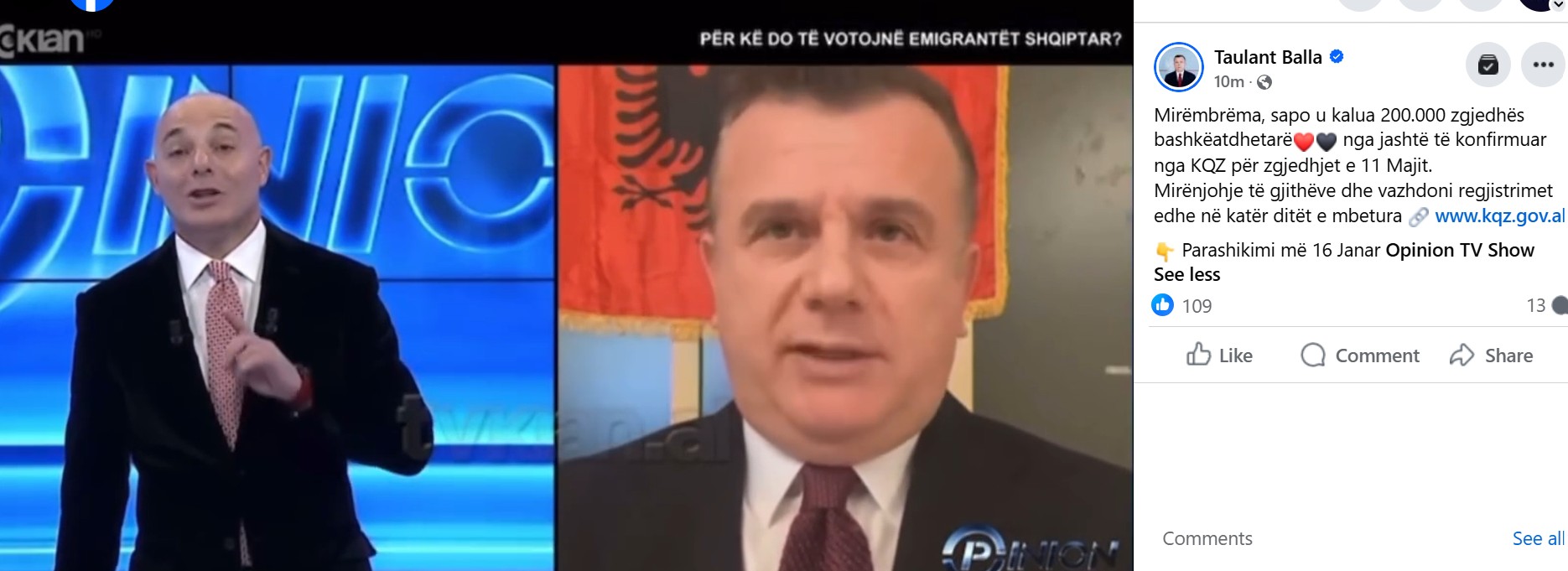 E parashikoi që në janar. Balla ndan lajmin e mirë se votuesit nga ...