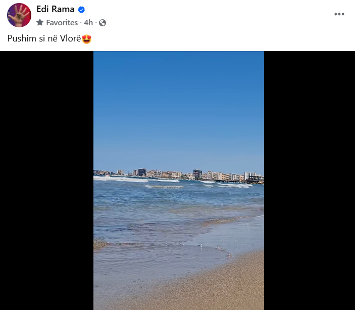Pushime si në Vlorë. Rama publikon pamjet nga e diela në qytetin ...