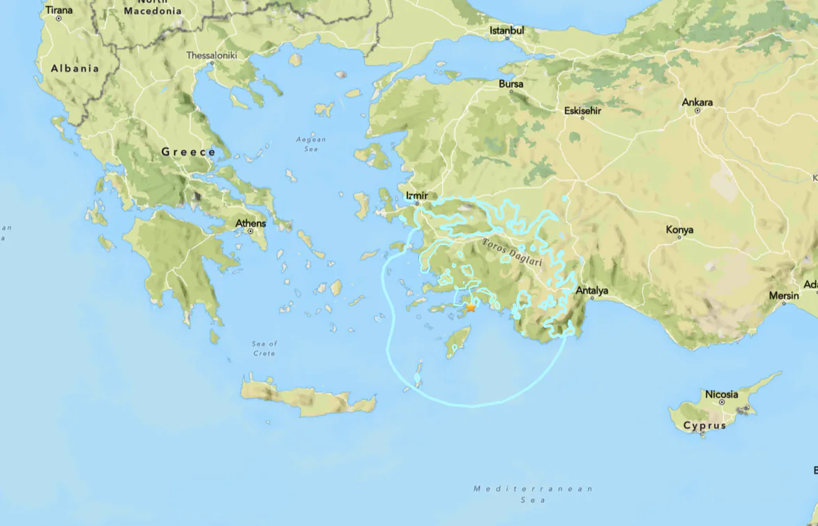 Tërmeti i fortë godet brigjet e Rodosit. Panik në Greqi e Turqi ...