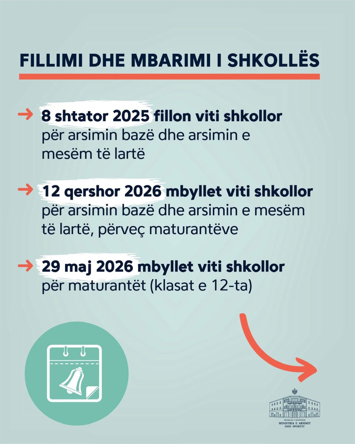 Gati për shkollë/ Edi Rama publikon kalendarin e vitit të ri shkollor ...